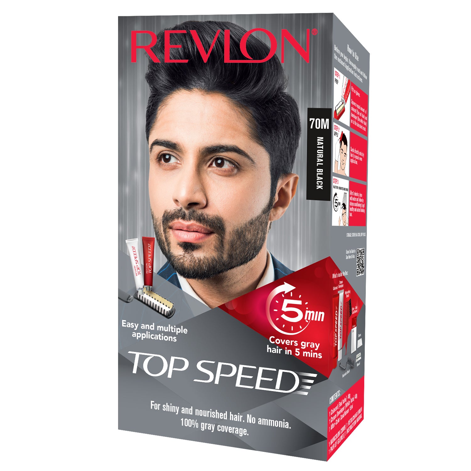 Buy Revlon Top Speed Ammonia-Free Hair Dye for Men | Hair Color ...